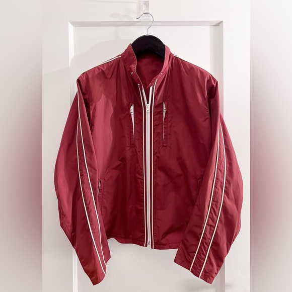 Dunhill | Jackets & Coats | Dunhill Red Windbreaker With White Piping ...